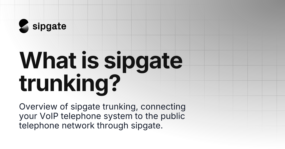 What is sipgate trunking? | sipgate Help Center