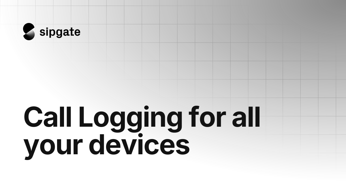 Call Logging for all your devices | sipgate Help Center